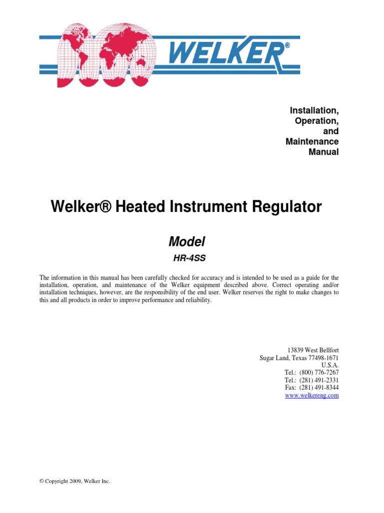Inflow Ace Welker Iom-078 | PDF | Valve | Manufactured Goods