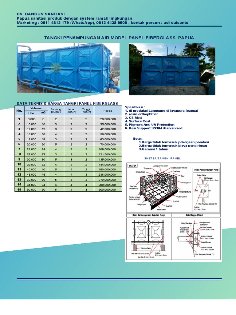 Katalog Tangki Air Kotak | PDF