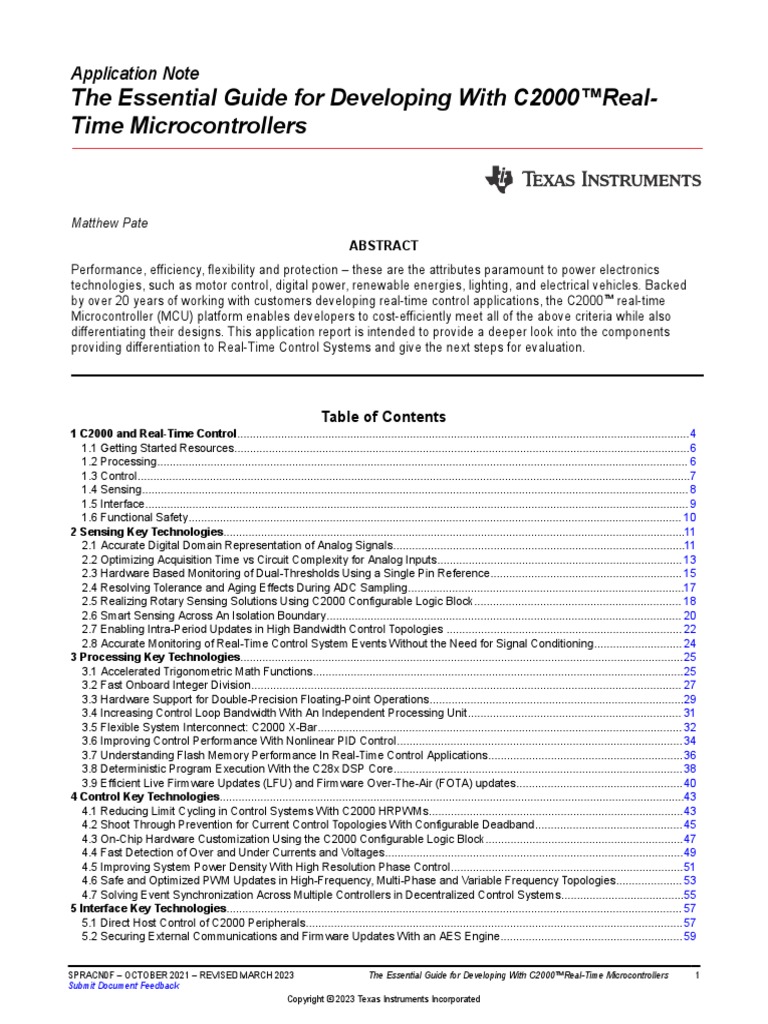 Essntial C2000 PDF | Download Free PDF | Analog To Digital Converter | Microcontroller
