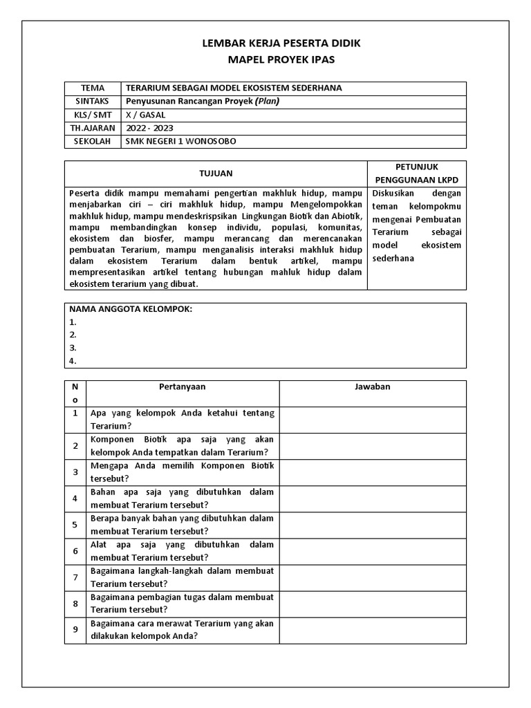 Lembar Kerja Peserta Didik (LKPD) | PDF | Karier & Perkembangan | Sains & Matematika