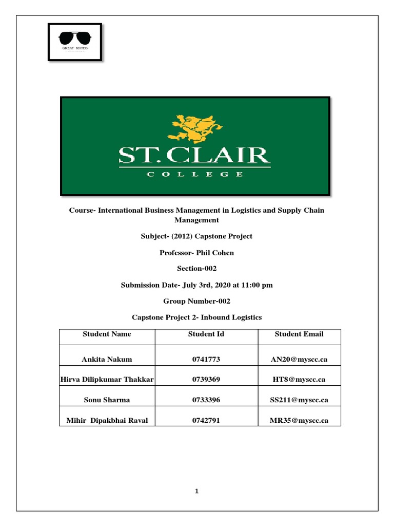 Capstone Project 2 Pdf Pdf Cargo Freight Transport