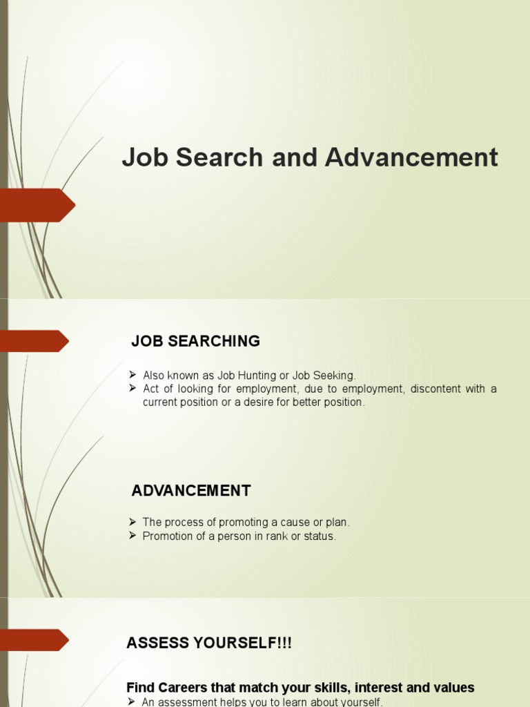 7 Job Search and Advancement | PDF | Job Hunting | Vocational Education