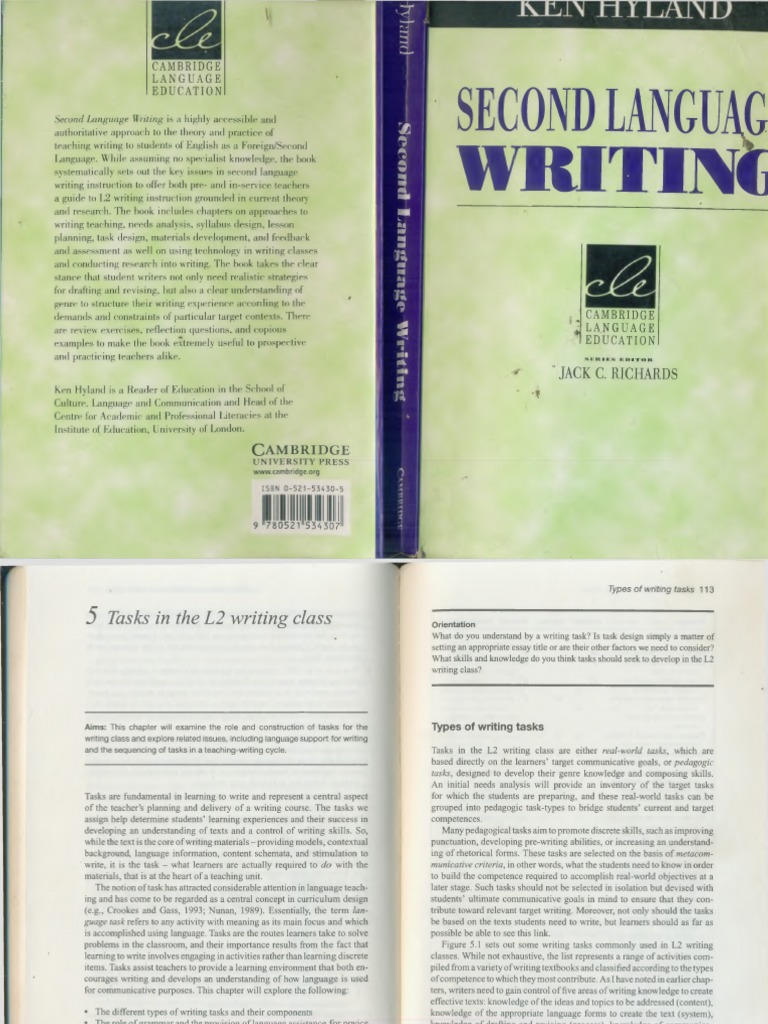 02.HYLAND. Tasks - in - The - L2 - Writing - Class | PDF | Learning ...