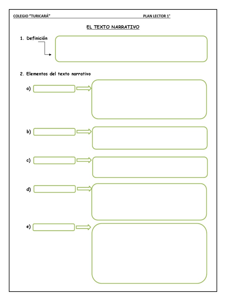 Ficha de Textos Narrativos | PDF