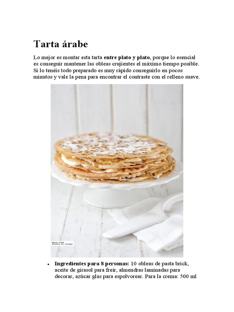 Tarta Árabe | PDF