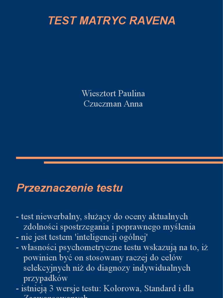 Test Matryc Ravena Standard | PDF