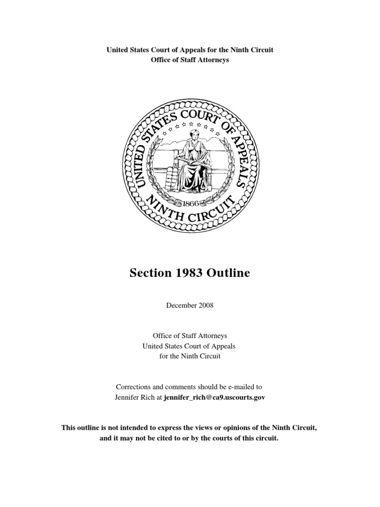 Sec 1983 Outline | PDF | Lawsuit | Damages