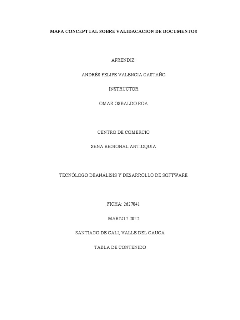 Validación Documentos | PDF