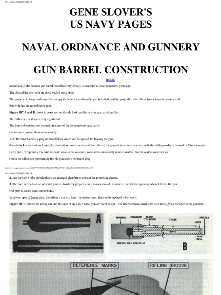 Naval Gun Barrel Construction (Website Capture) WW | PDF | Gun Barrel ...