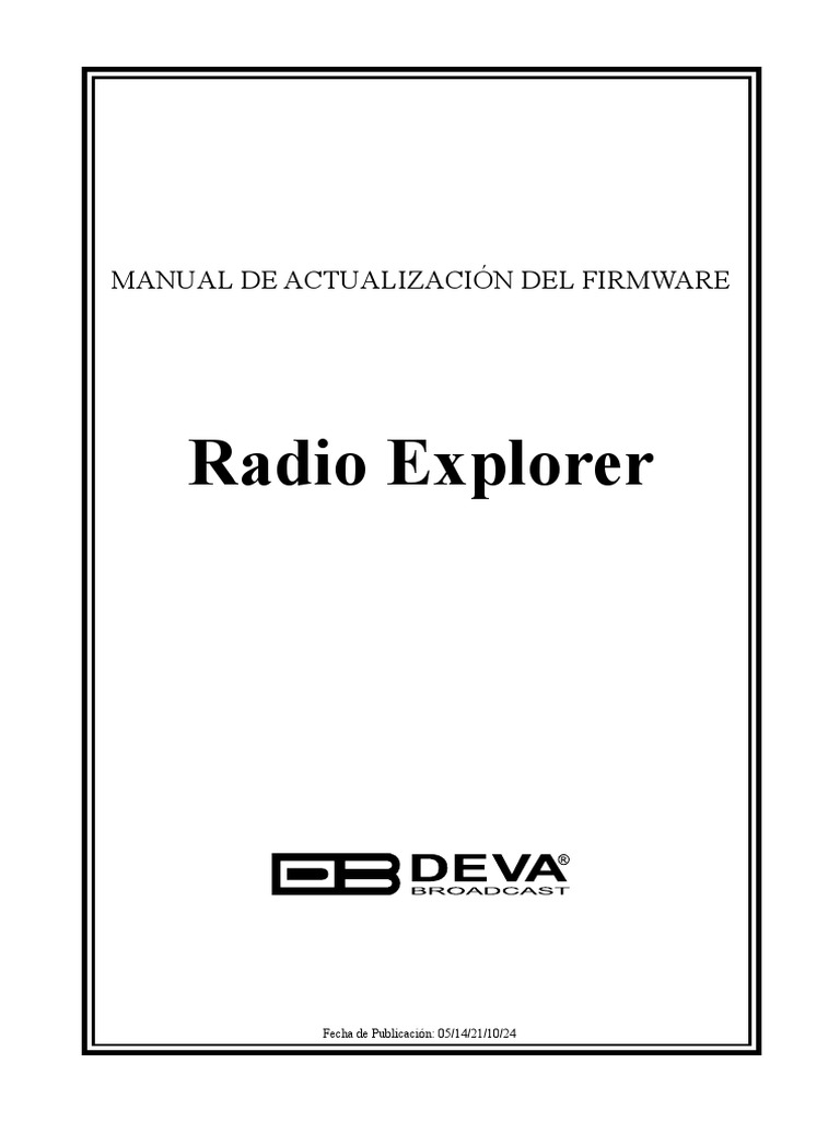Rádio Explorer Manual de Atualizacion Del Firmware - Update - Radio ...