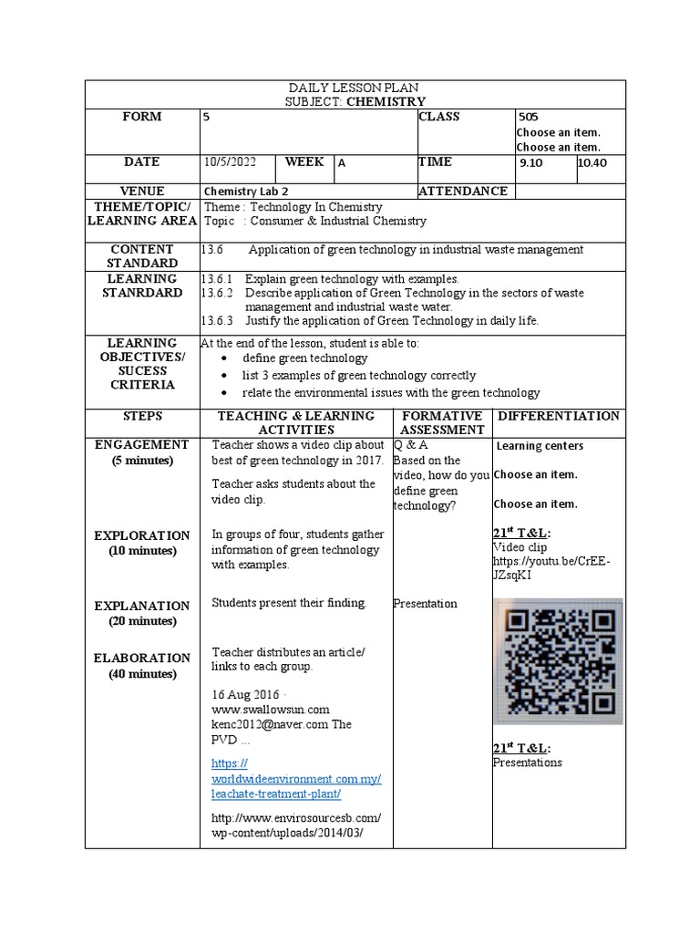 F5-Green Technology | PDF | Teachers | Learning