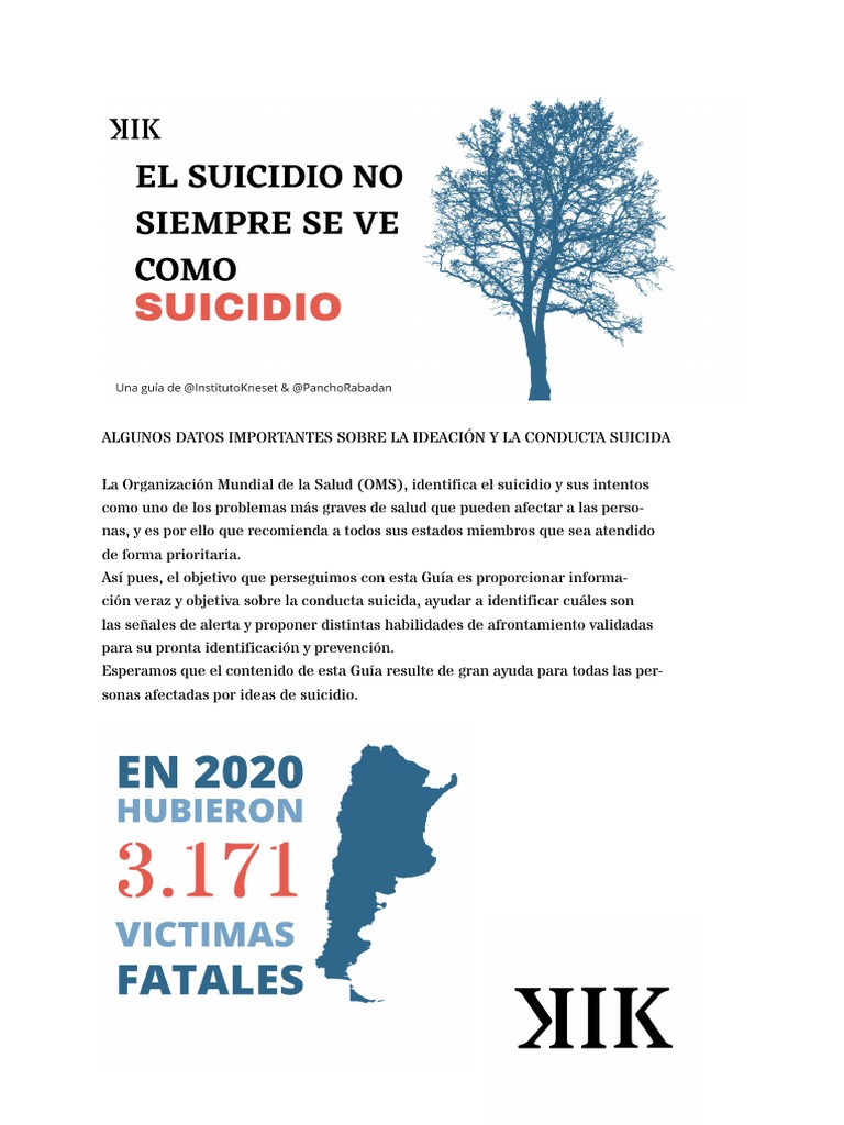 Guía de Prevención Del Suicidio | PDF | Suicidio | Causas de la muerte