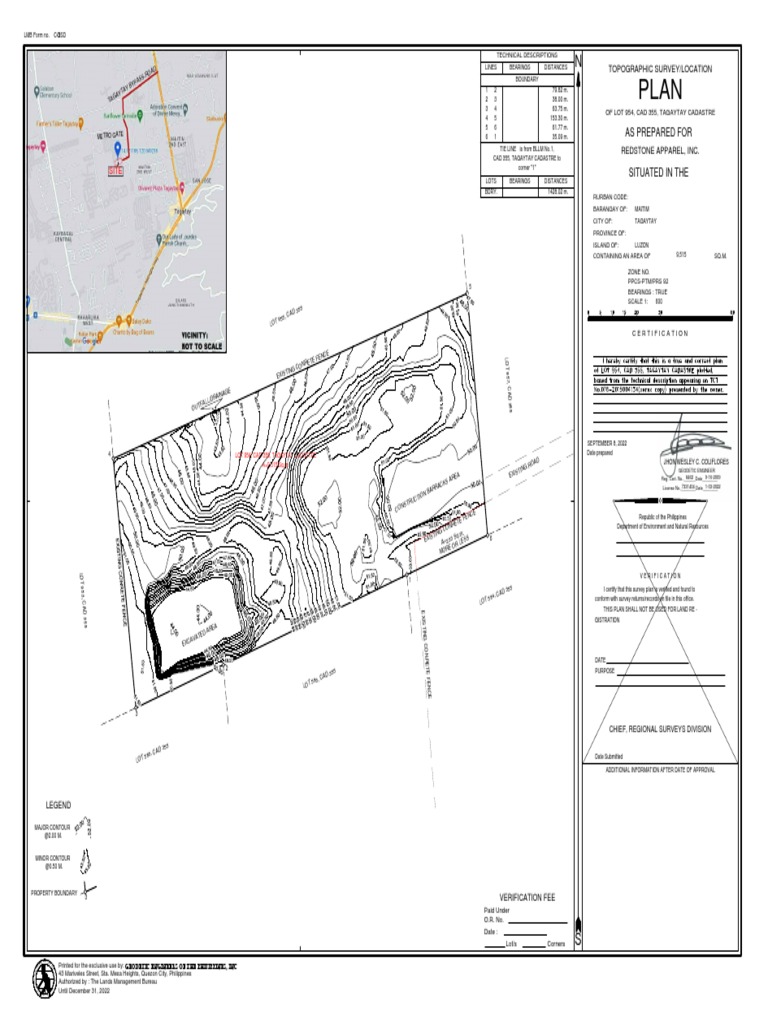 Tagaytay Cadastral Plan Overview | PDF | Geographic Data And ...