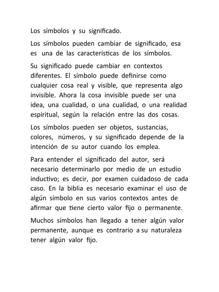 Los Símbolos y Su Significado | PDF