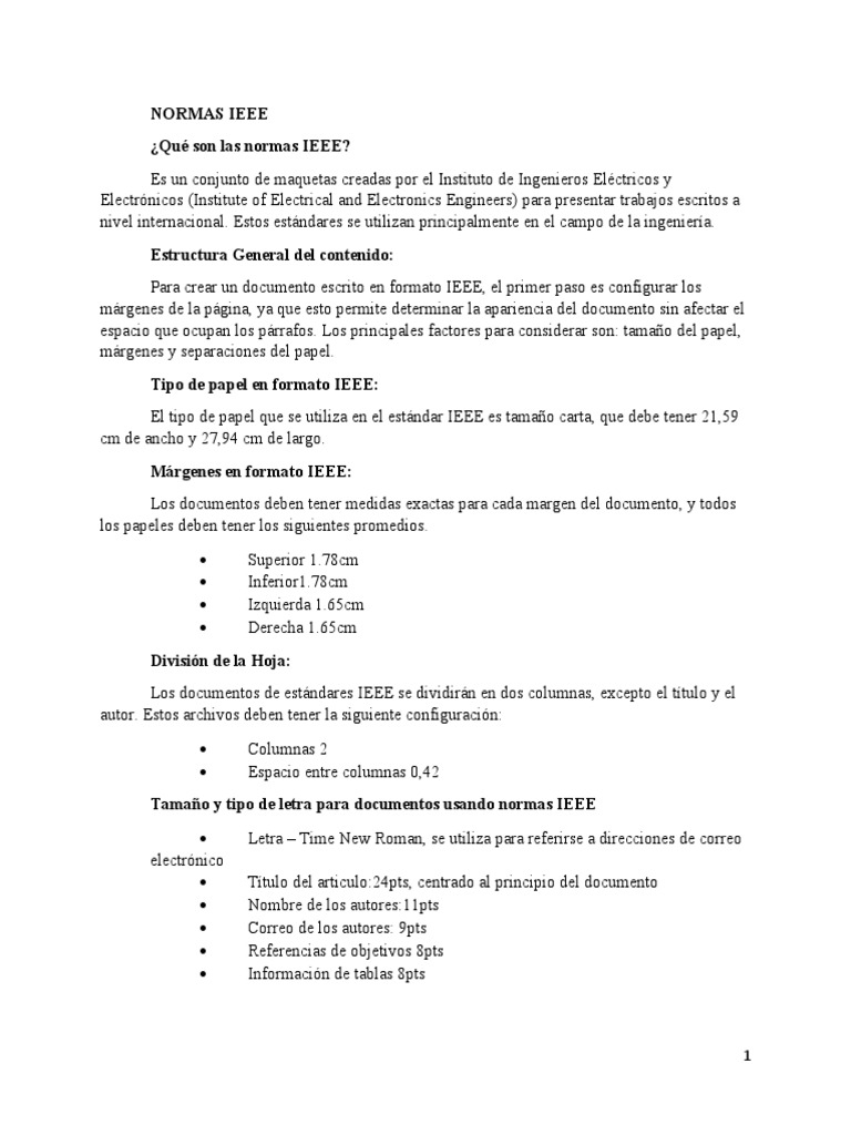 Normas Ieee, Apa, Icontec | PDF | Instituto de Ingenieros Eléctricos y ...