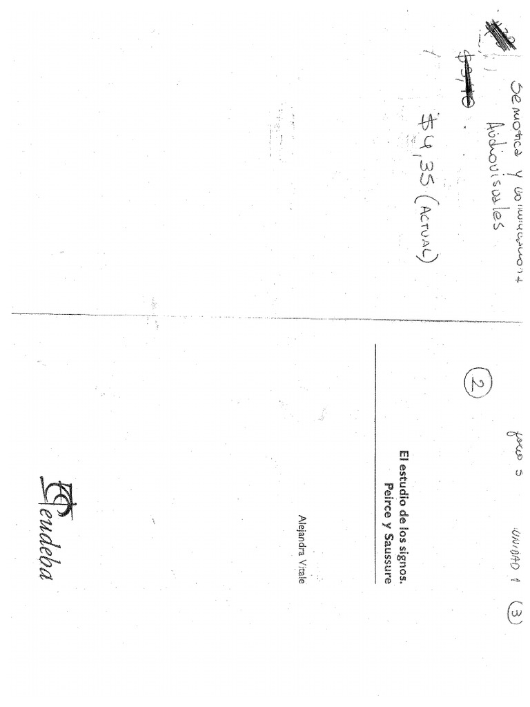 Vitale - El Estudio de Los Signos Pierce y Saussure PDF | PDF | Charles ...