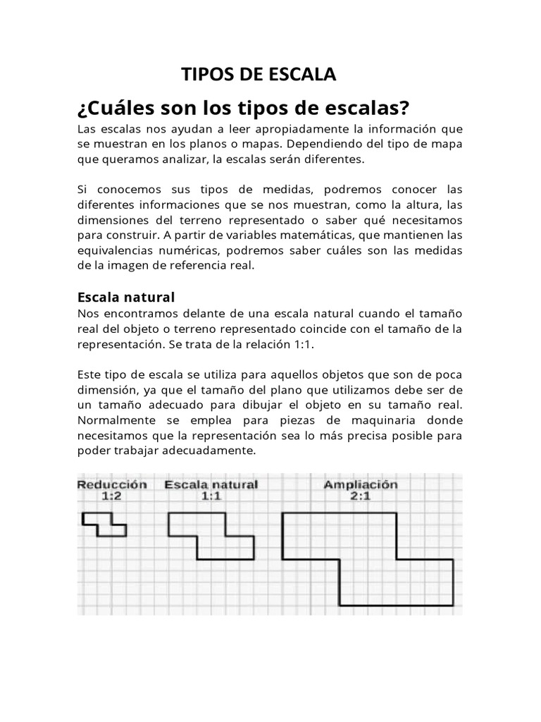 Tipos de Escalas en Representación Gráfica | PDF | Science