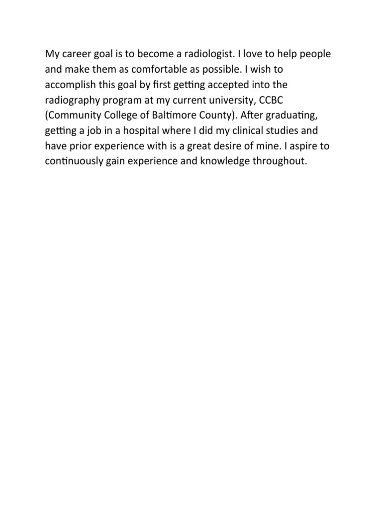 Career Goals PDF