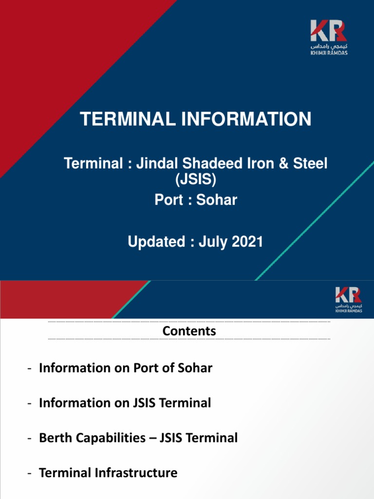 Loading - Jsis Terminal - Key Information | PDF | Water Transport | Ships