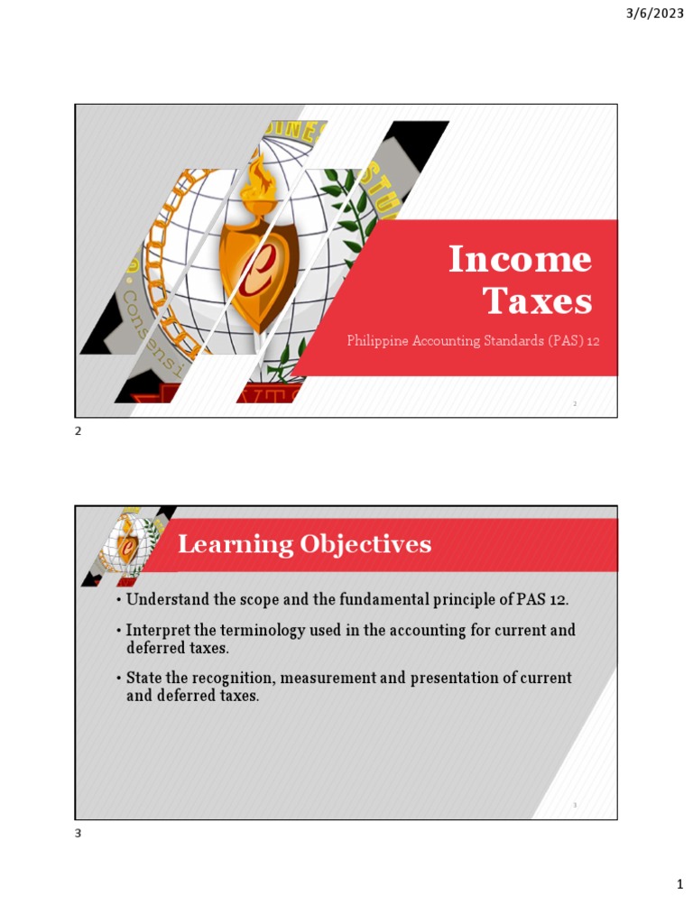 PAS 12 Income Taxes | PDF | Deferred Tax | Tax Expense