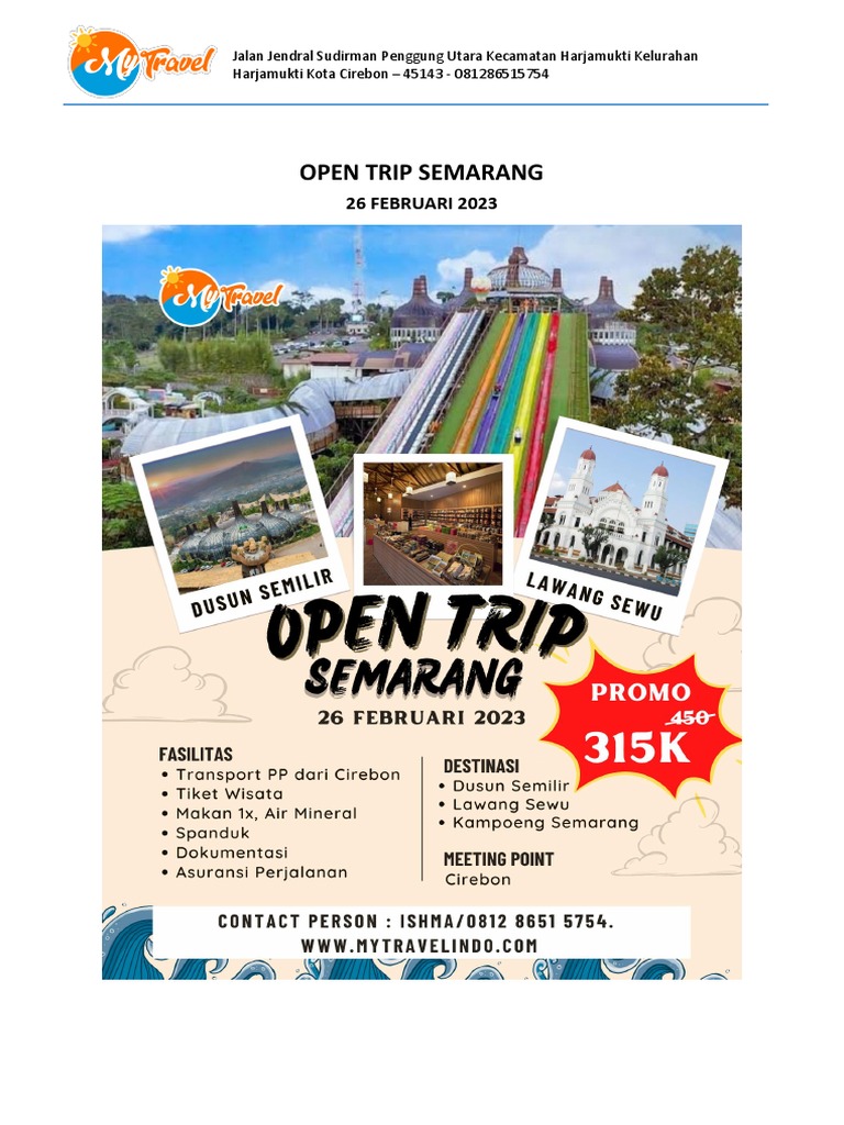 Open Trip Semarang | PDF