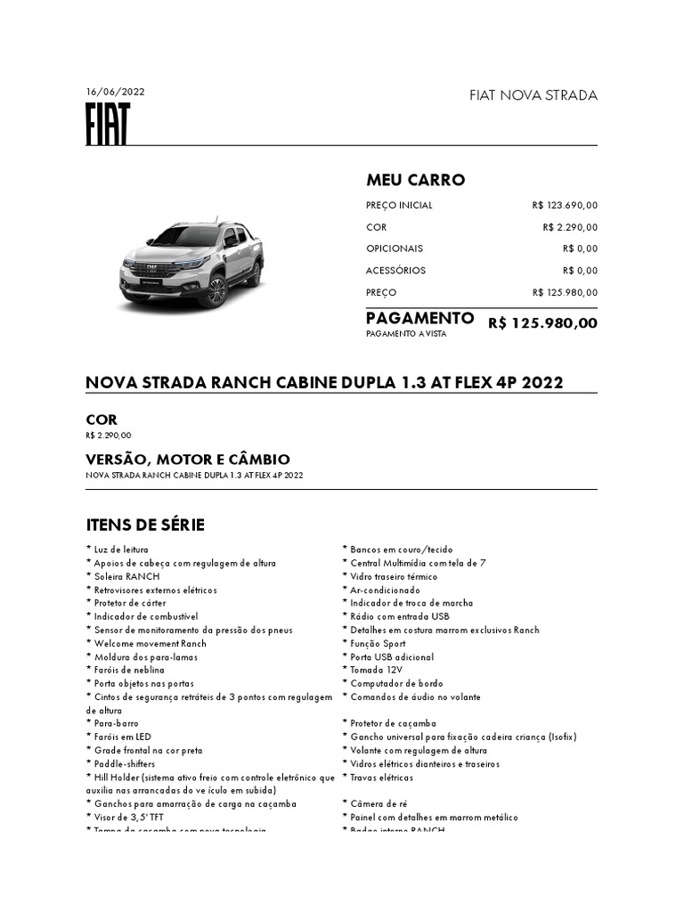 Nova Fiat Strada | PDF | Veículo motorizado | Veículos