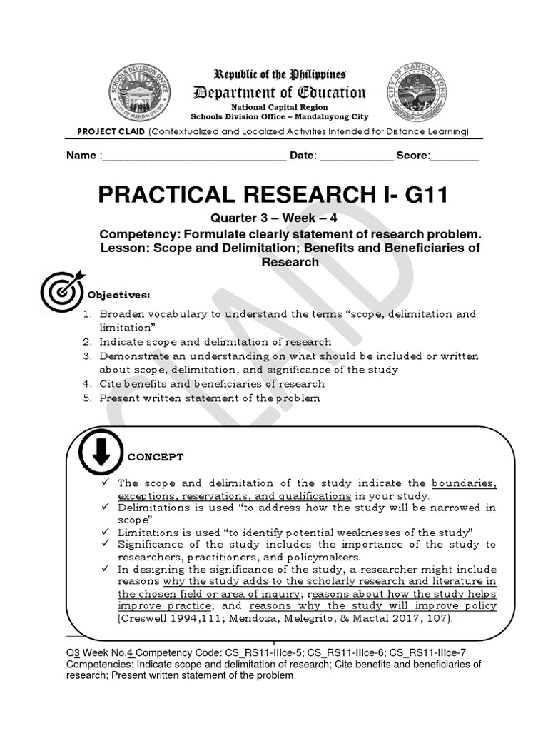 As4 PR1 Q3 G11 Obugan | PDF | Scope (Computer Science) | Sampling (Statistics)