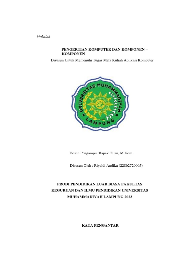 Makalah Komputer PDF | PDF | Teknologi & Rekayasa
