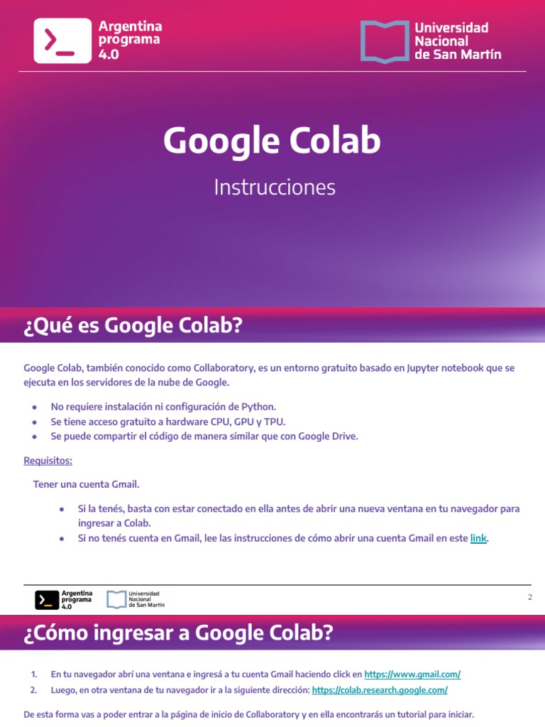 Guía Básica de Google Colab | PDF | Ventana (informática) | Informática