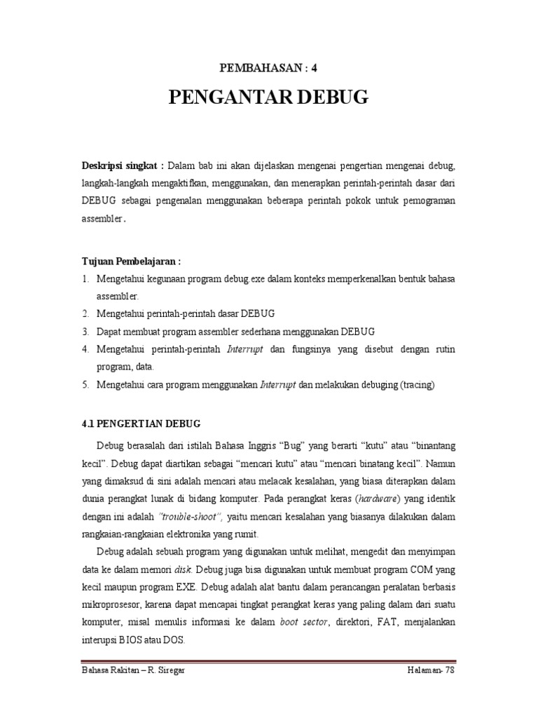 Eksploasi Debug | PDF | Komputer