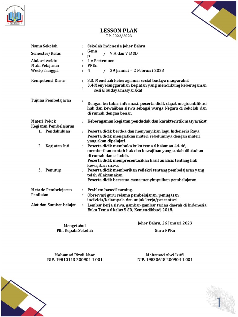 Lesson Plan 5A 5B Minggu 4 | PDF | Kesehatan Holistik | Sains & Matematika