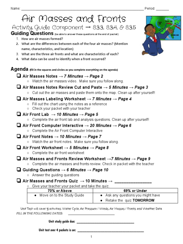 AirMassesandFrontsPacket PDF | PDF | Physical Geography | Hydrography