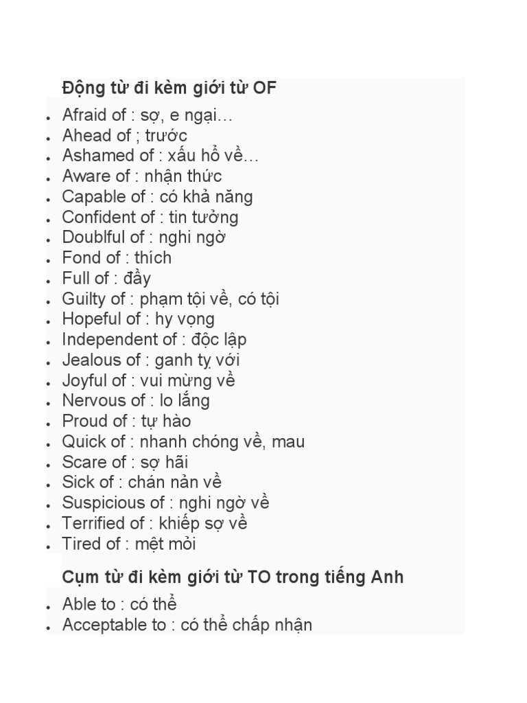 Đ NG T Đi Kèm Gi I T | PDF