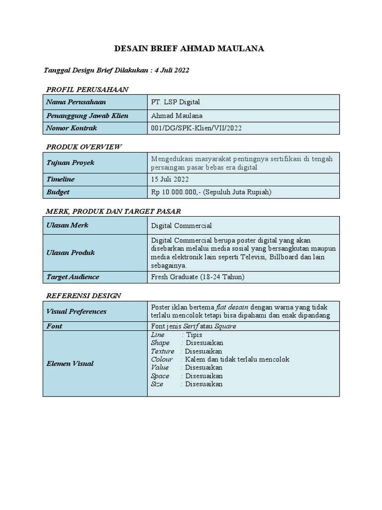 Desain Brief PDF | PDF