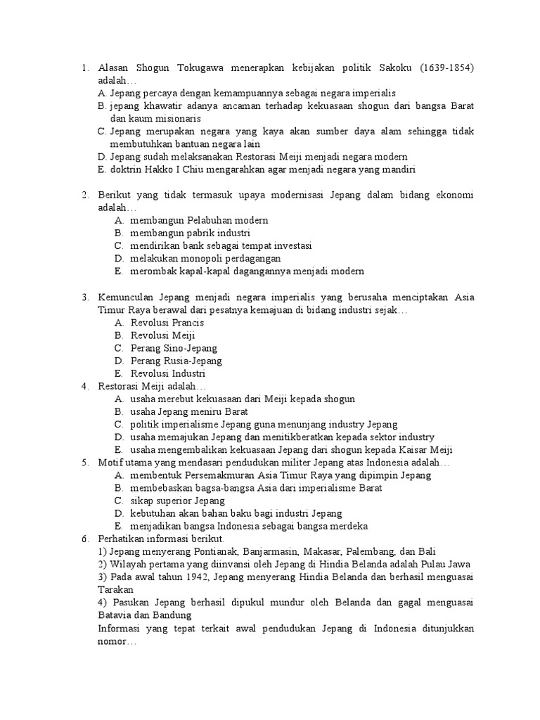 Latihan Soal PTS Xi | PDF