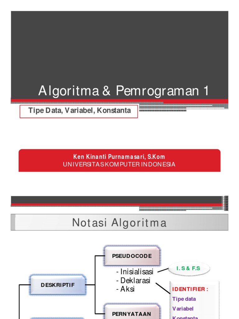 Tipe Data dan Variabel dalam Pemrograman | PDF