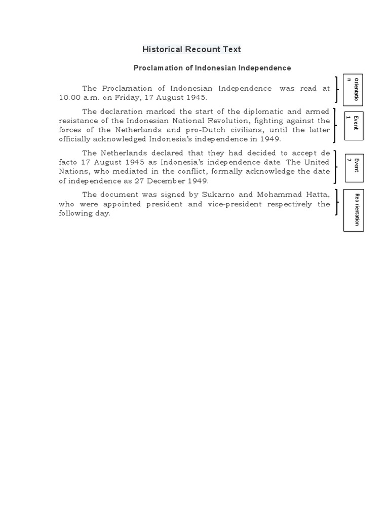 Historical Recount Text | PDF | History