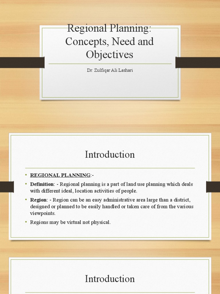 Introduction To Regional Planning | PDF | Planning | Economic Planning