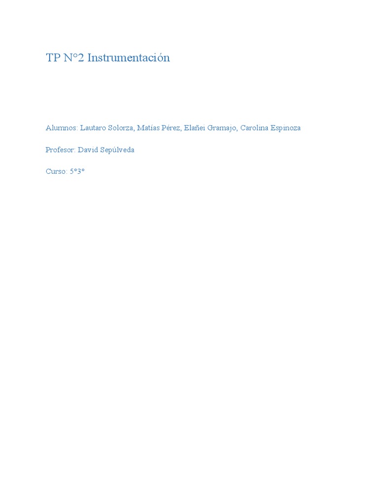 TP N°2 Instrumentacion | PDF | Transformador | Inductor