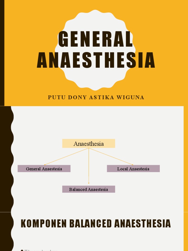 General Anesthesia | PDF