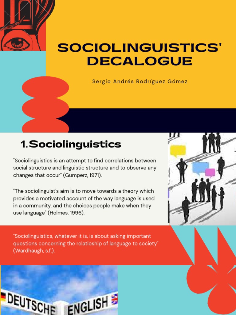 Sociolinguitics' Decalogue | PDF | Sociolinguistics | Accent (Sociolinguistics)