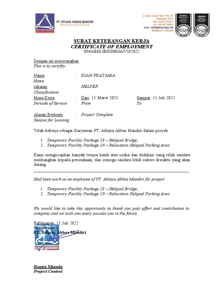 Verklaring Empao | PDF