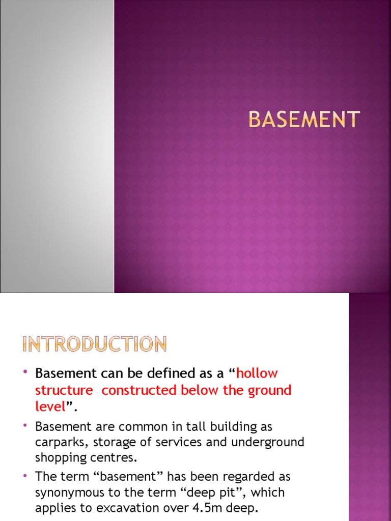 An In-Depth Analysis of Construction Methods for Basement Structures | PDF | Deep Foundation ...