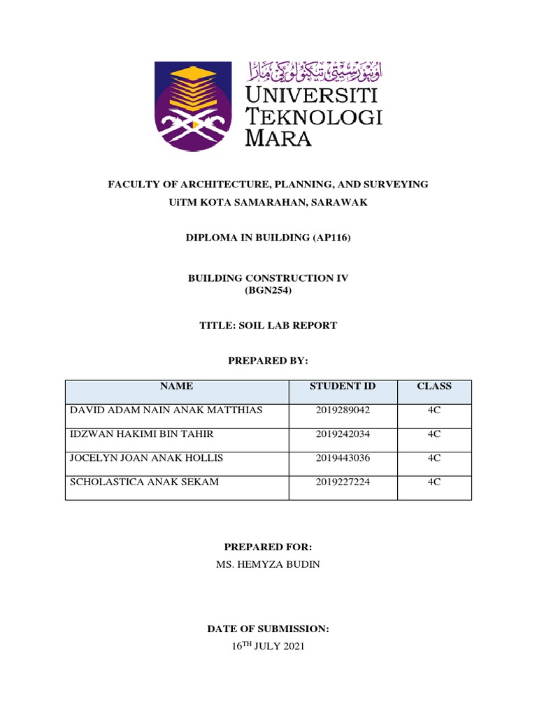 Soil Lab Report Overview | PDF | Physical Sciences | Applied And ...