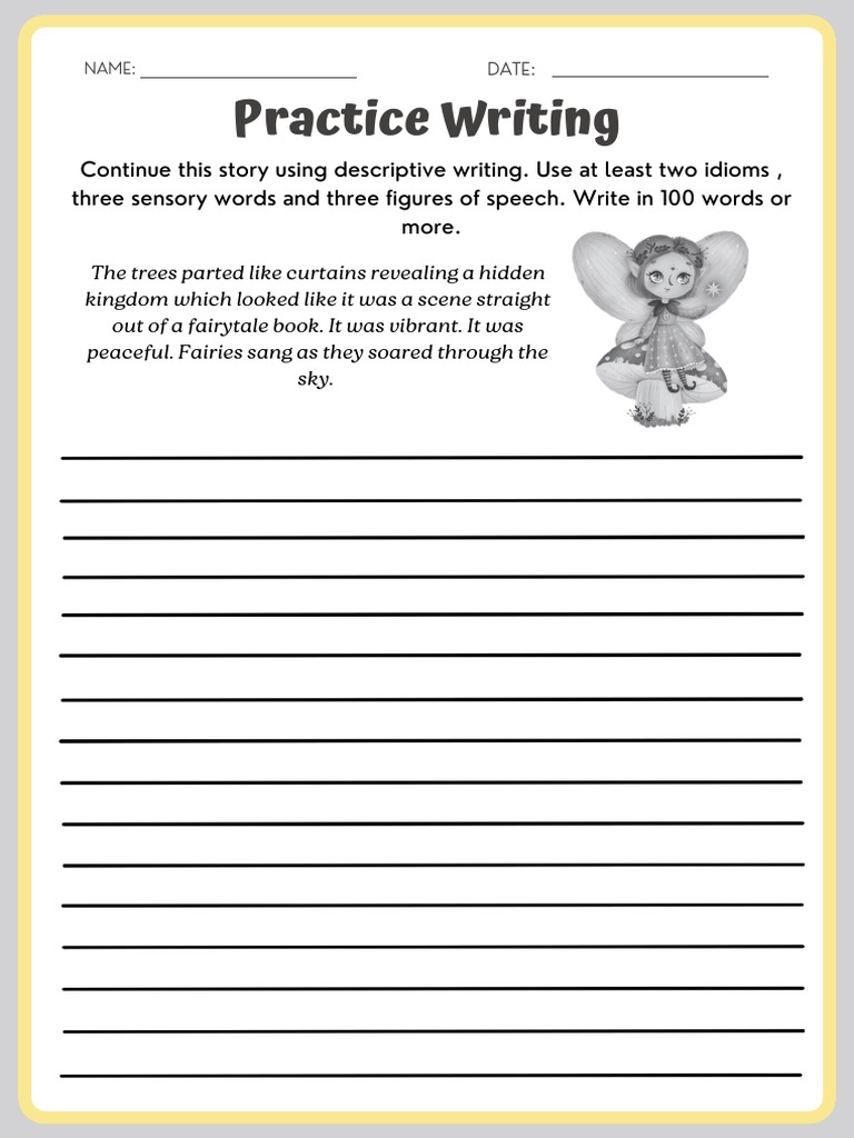 Creating Mood and Atmosphere An English Creative Writing Activity ...