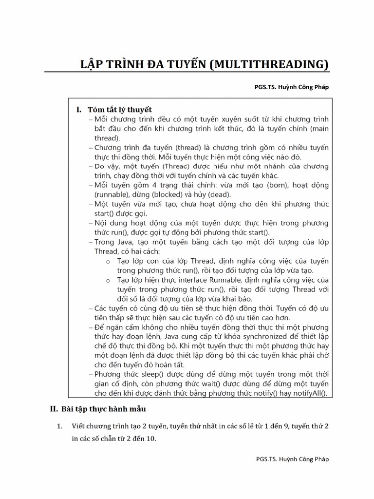 MultiThreading Exercises Submission HCPhap1 | PDF MultiThreading Exercises Submission HCPhap1 | PDF