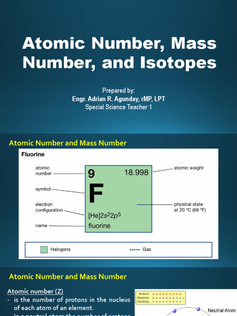 1.3-Atomic-Mass-Atomic-Number-and-Isotopes.pdf | PDF | Proton | Atoms