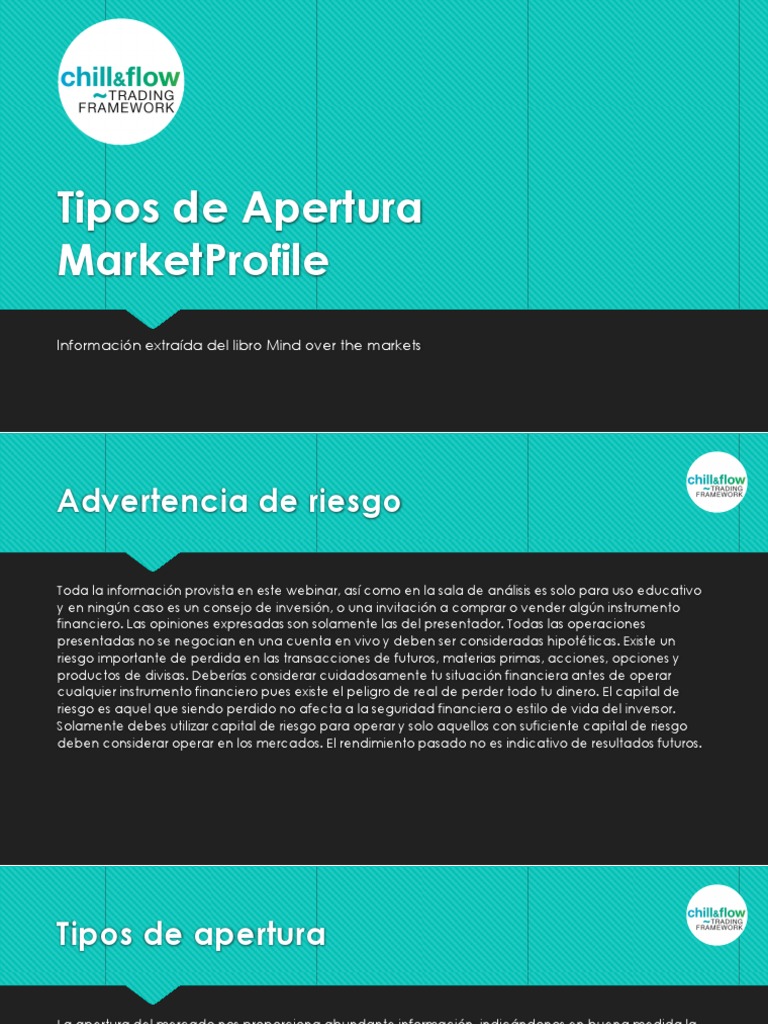 Marketprofile Tipos de Apertura Chillflowtrading | PDF | Mercado ...