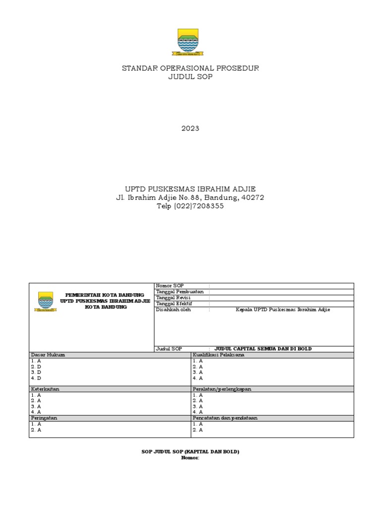 Format SOP 2023 | PDF