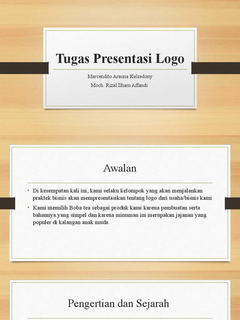 Presentasi Logo Usaha Boba Tea | PDF